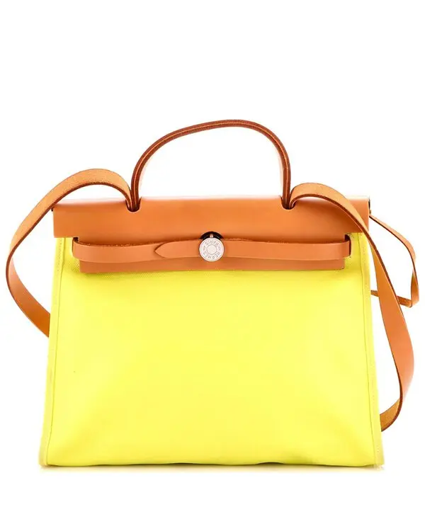 Hermès 31 Herbag Zip Berline Bag - Yellow