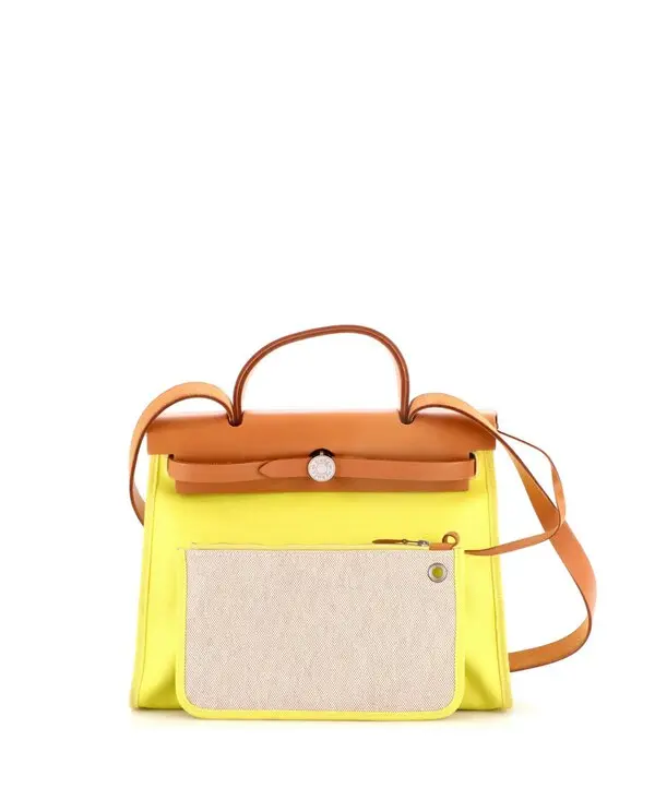 Hermès 31 Herbag Zip Berline Bag - Yellow