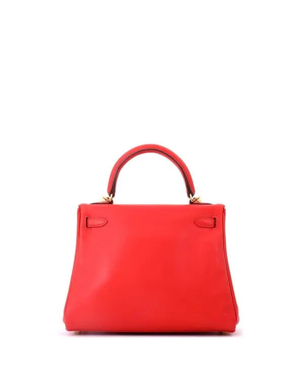Hermès Kelly 25 Handbag Red Swift With Gold Hardware