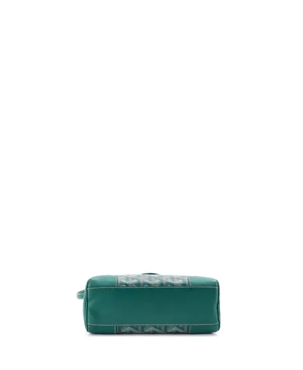 Goyard Structured Saigon Top Handle Bag Coated Canvas With Leather - Green