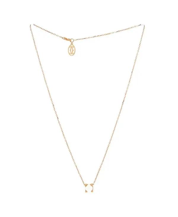 CARTIER C De Necklace In 18k Rose Gold And Pearl