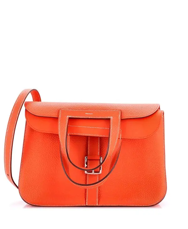 Hermès 31 Halzan Bag Clemence - Orange