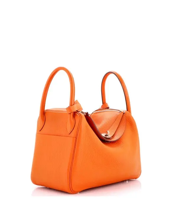 Hermès 30 Lindy Bag Clemence - Orange
