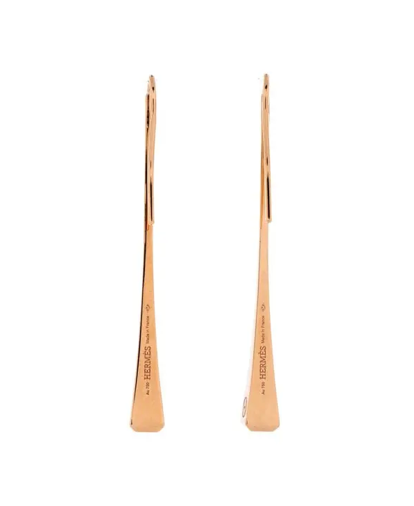 Hermès Clou De Forge Drop Earrings 18k Rose Gold