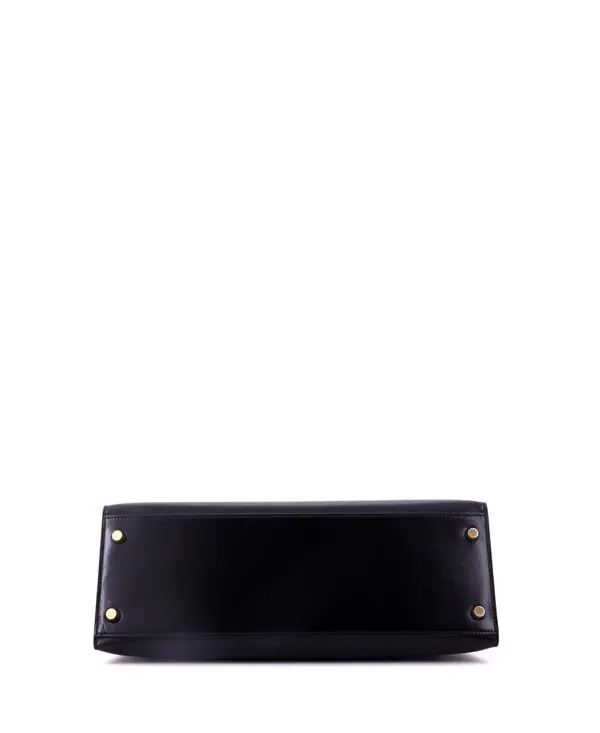 Hermès Kelly 32 Handbag Black Box Calf With Gold Hardware - Noir