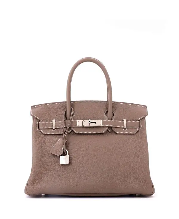 Hermès Birkin 30 Handbag Grey Togo With Palladium Hardware - Etoupe