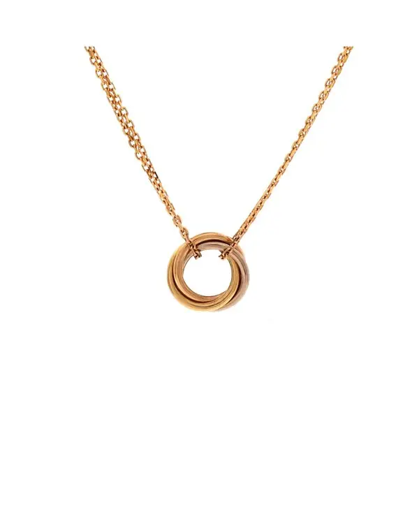 CARTIER Trinity Choker Necklace 18k Tricolor 15.75 - Gold