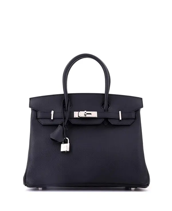 Hermès Birkin 30 Handbag Black Epsom With Palladium Hardware - Noir