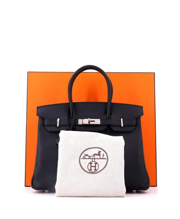Hermès Birkin 30 Handbag Black Epsom With Palladium Hardware - Noir