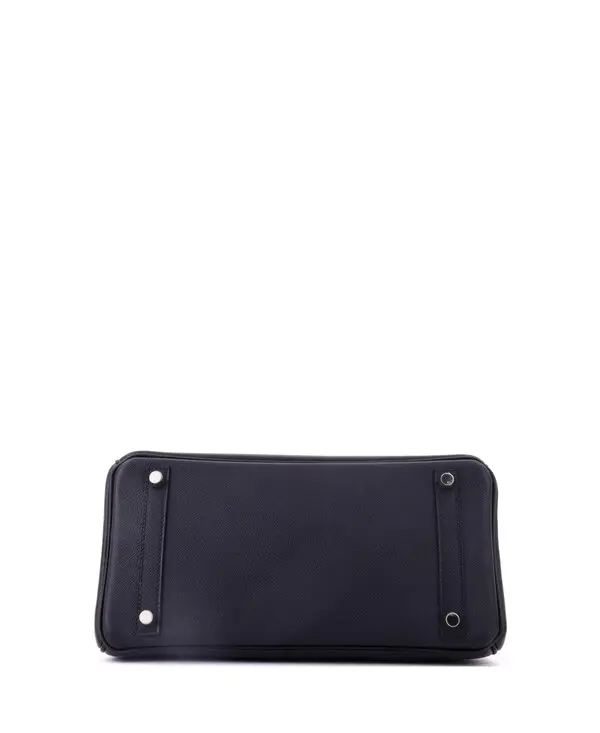 Hermès Birkin 30 Handbag Black Epsom With Palladium Hardware - Noir