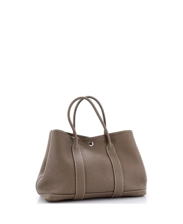 Hermès 30 Garden Party Tote Leather - Gray