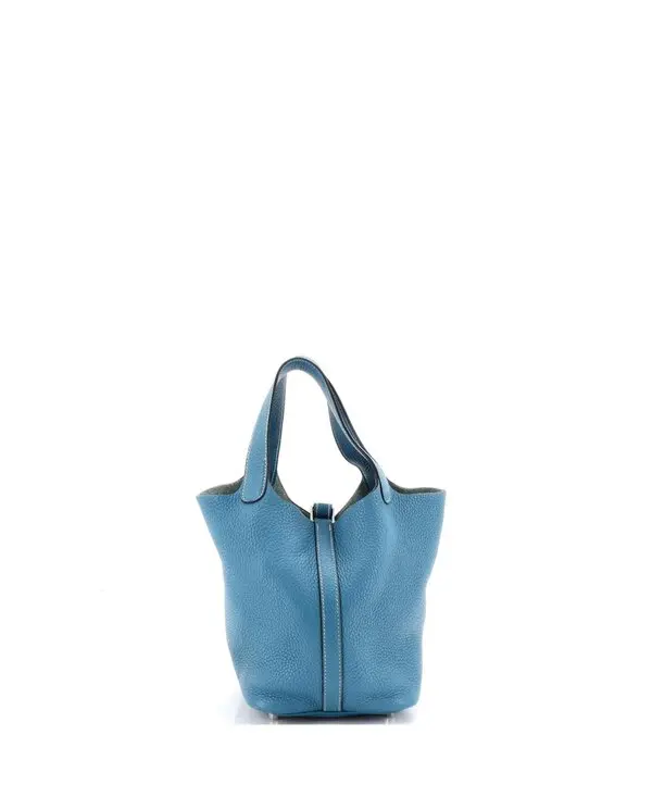Hermès Pm Picotin Bag Clemence - Blue