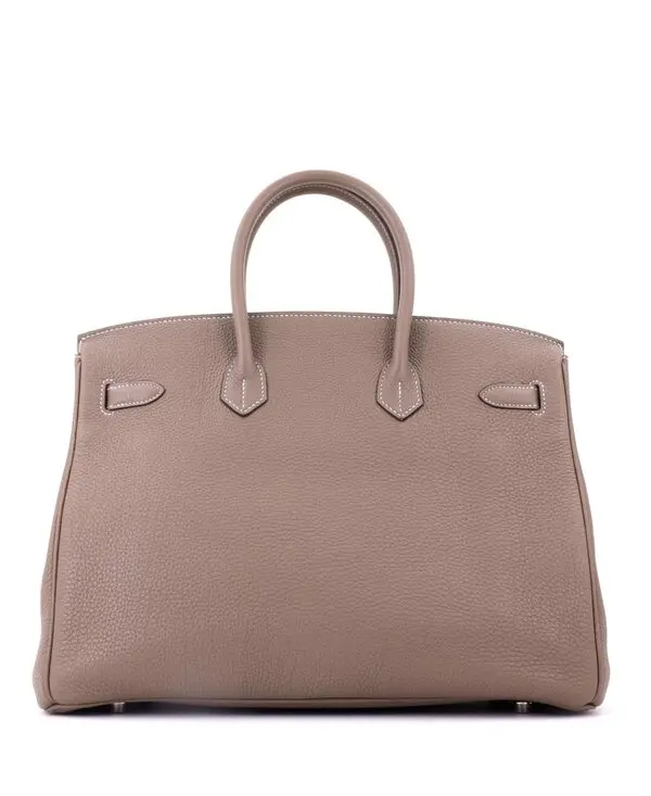 Hermès Birkin 35 Handbag Grey Togo With Palladium Hardware - Etoupe