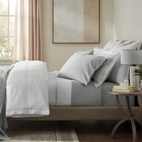 BOLL & BRANCH Signature Organic Cotton Hemmed Sheet Set, King - Shore