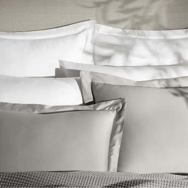 BOLL & BRANCH Signature Organic Cotton Hemmed Duvet Cover Set, Full/queen - Pewter