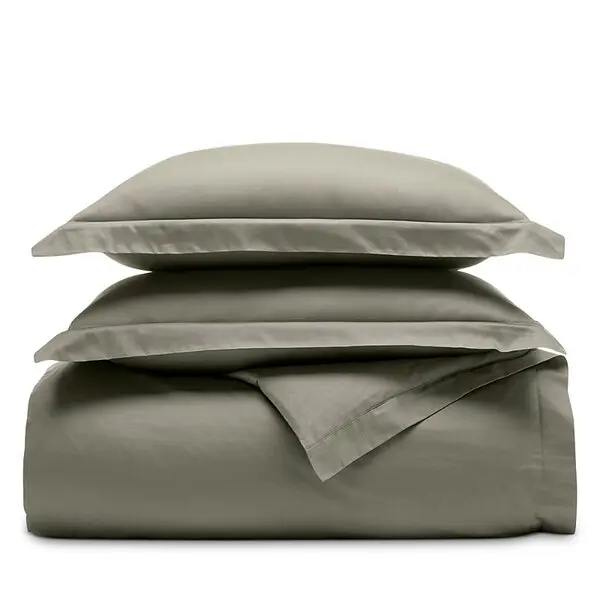 BOLL & BRANCH Signature Organic Cotton Hemmed Duvet Set, King/california King - Juniper