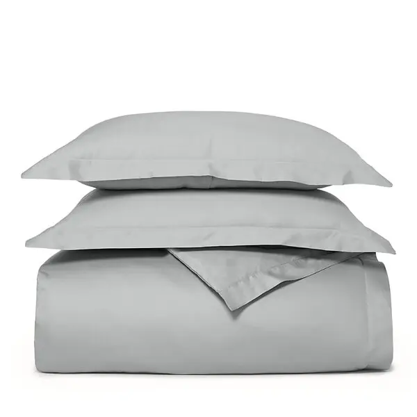 BOLL & BRANCH Signature Organic Cotton Hemmed Duvet Set, King/california King - Shore