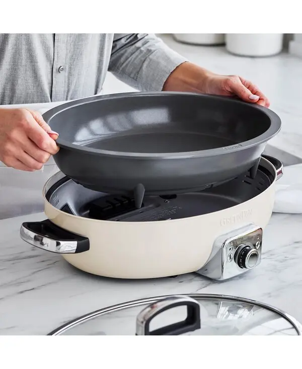 GREENPAN Elite Oval Electric Skillet, 5.5qt
