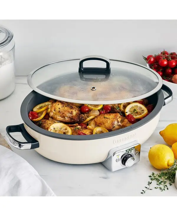 GREENPAN Elite Oval Electric Skillet, 5.5qt