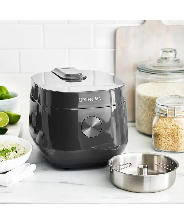GREENPAN Bistro Carb-reducing Rice Cooker, 8 Cup - Graphite