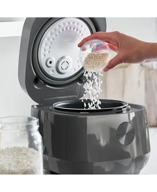 GREENPAN Bistro Carb-reducing Rice Cooker, 8 Cup - Graphite