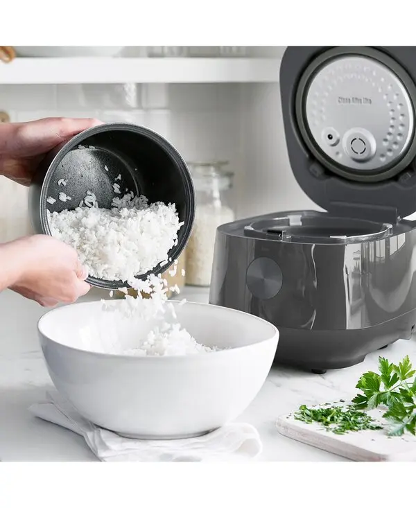 GREENPAN Bistro Carb-reducing Rice Cooker, 8 Cup - Graphite