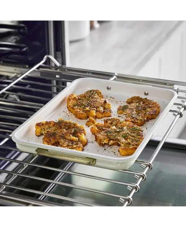 GREENPAN Reserve Healthy Ceramic Nonstick Bakeware, Quarter Sheet - Cream