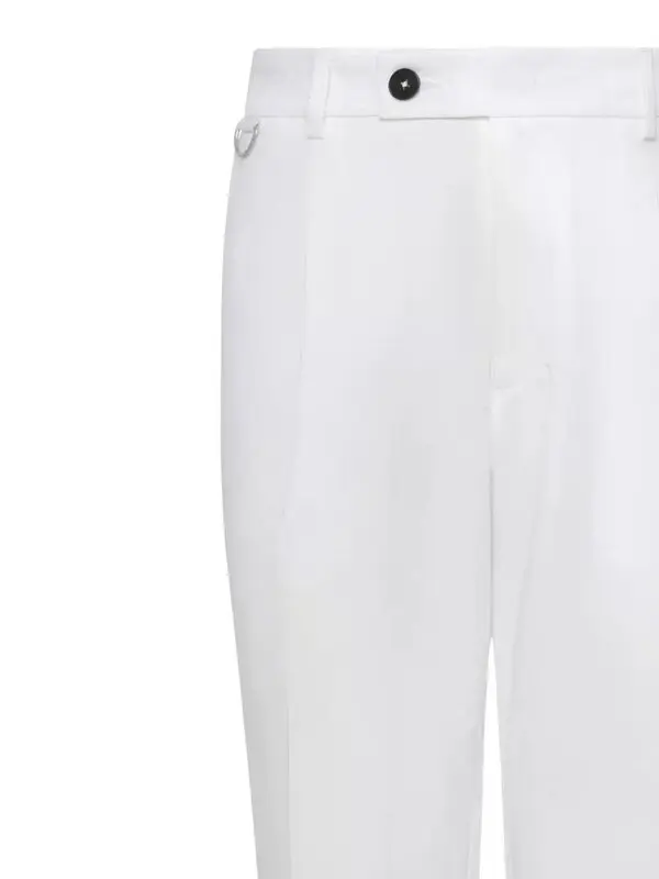 LOW BRAND Pressed Crease Button-fastening Trousers