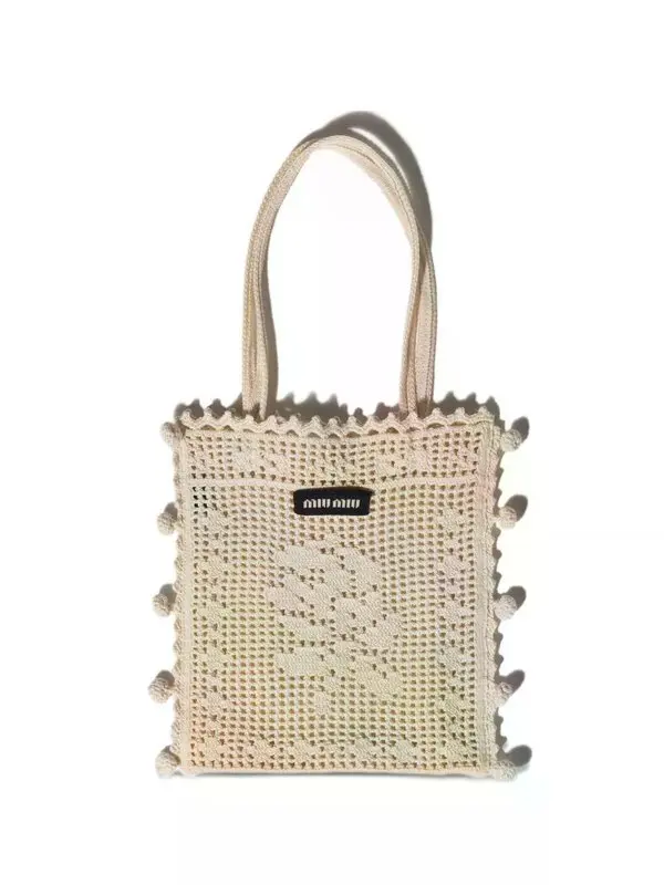 Miu Miu Cotton Crochet Handbag