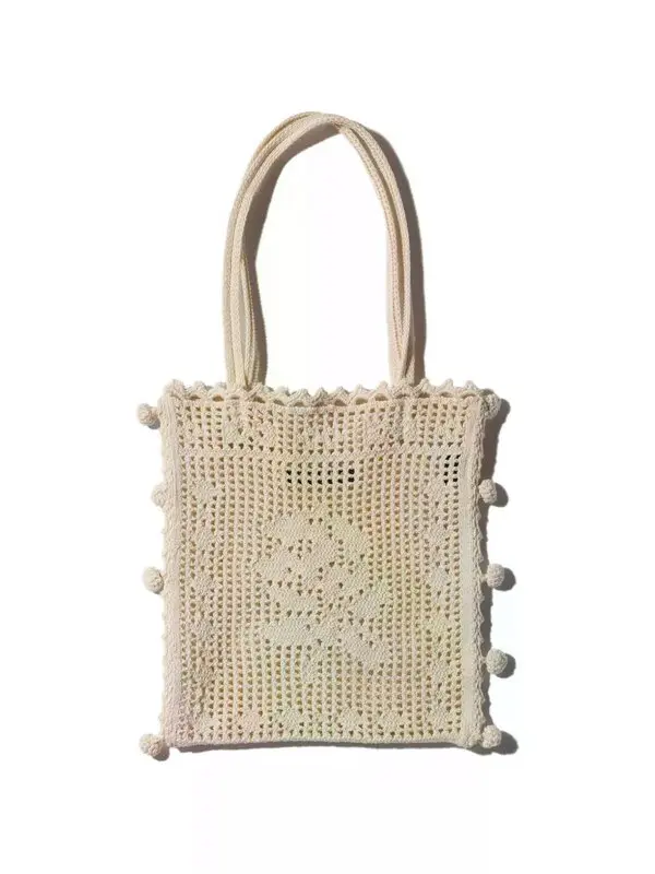 Miu Miu Cotton Crochet Handbag