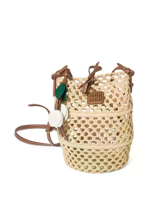 Miu Miu Raffia Crochet Pouch