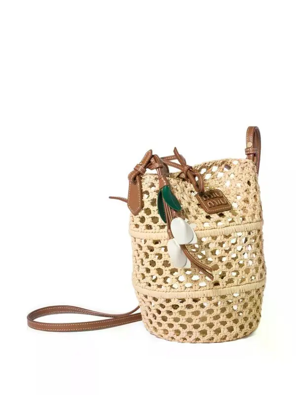 Miu Miu Raffia Crochet Pouch