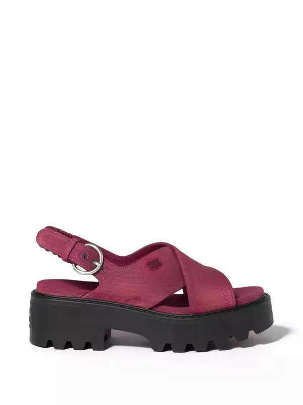 Miu Miu Gabardine Platform Sandals