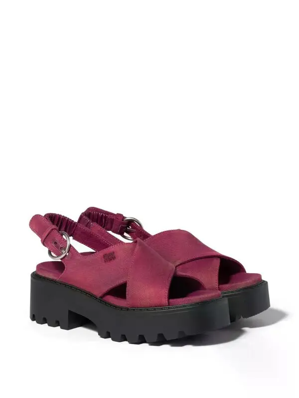 Miu Miu Gabardine Platform Sandals