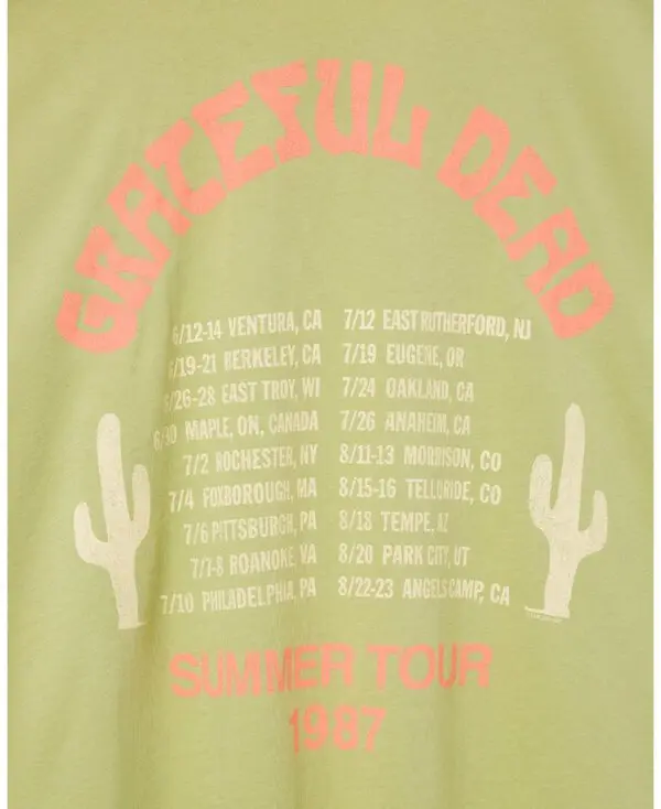 Junk Food Clothing Grateful Dead 1987 Summer Tour Oversized Tee