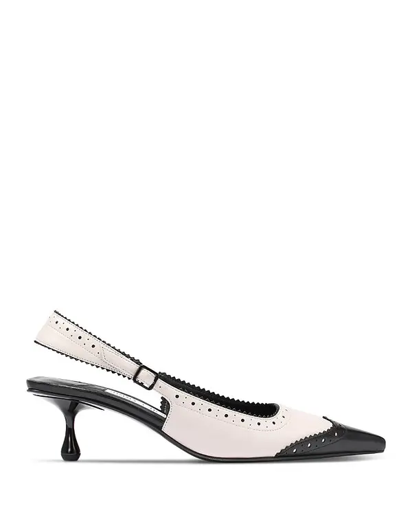 JIMMY CHOO Amel 50 Slingback Pumps - Black/bone