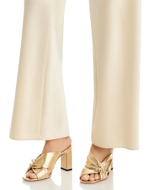 JIMMY CHOO Rafi Block Heel Sandals - Gold