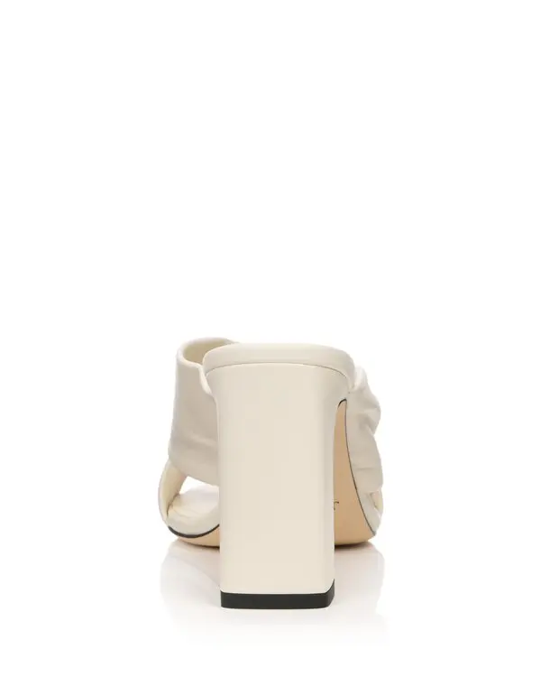JIMMY CHOO Rafi Block Heel Sandals - Latte