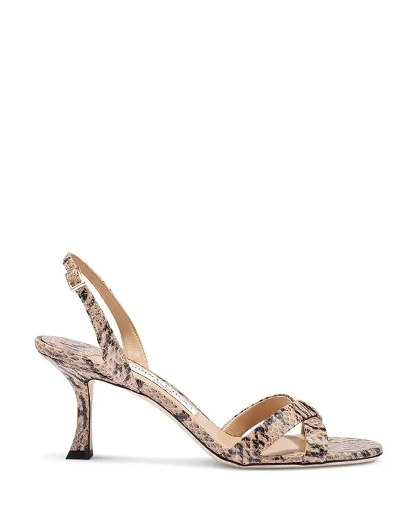 JIMMY CHOO Elsy 70 Slingback Sandals - Chai