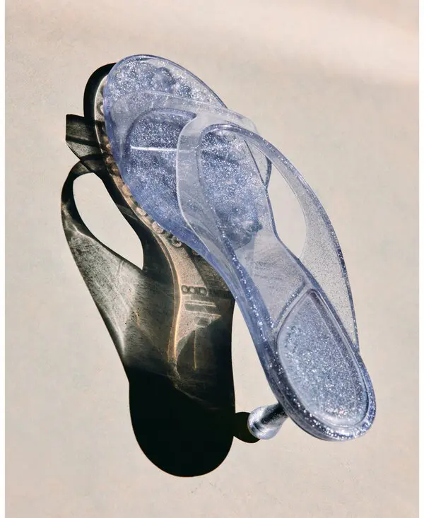 JIMMY CHOO Jelly Drop 50 Sandals - Silver