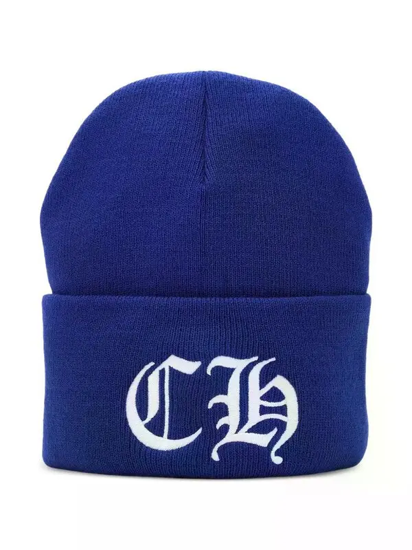 Chrome Hearts Embroidered Logo Patch Beanie - Blue