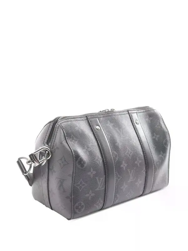 LOUIS VUITTON Monogram Eclipse City Keepall Crossbody Bag - Black