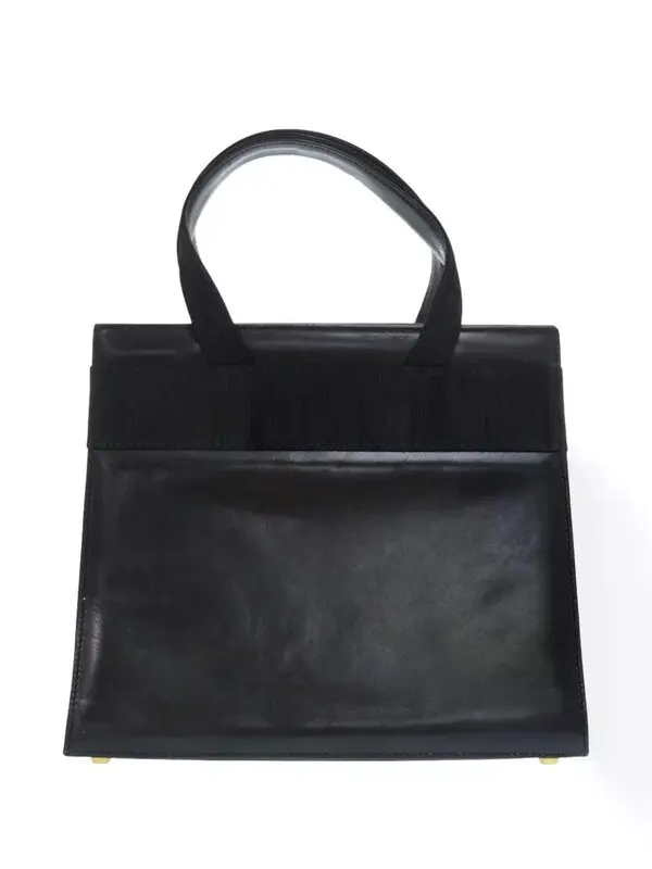 FERRAGAMO Leather Vara Bow Satchel - Black