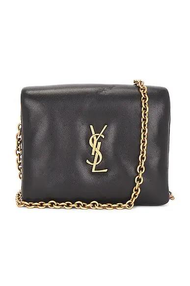 Saint Laurent Calypso Card Case On Chain Bag - Noir