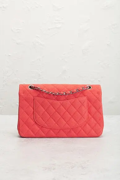 Chanel Classic Double Flap Bag In Cowhide - Coral