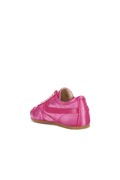 Dries Van Noten Satin Lace-up Sneakers - Fuchsia