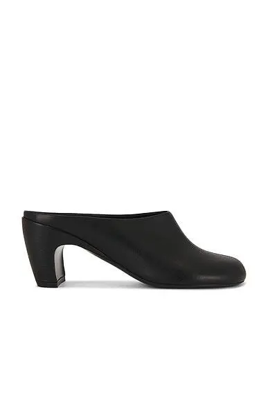 Dries Van Noten Leather Mule With Sculptural Block Heel