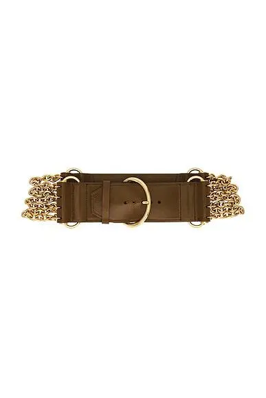 Chloé Camera Chain Belt - Dark Khaki