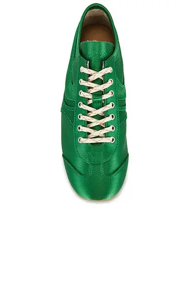 Dries Van Noten Satin Lace-up Sneakers - Green