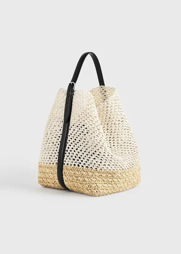 TOTEME Belted Raffia Tote
